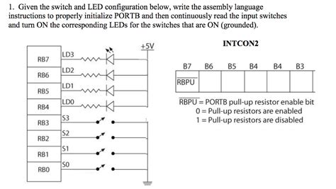 Solved Given The Switch And LED Configuration Below Chegg Com