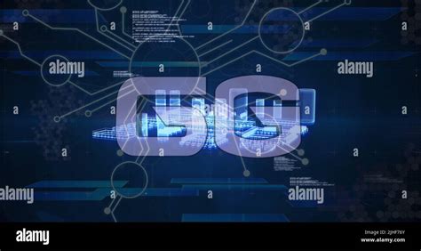 Image Of 6g Text With Data Processing And Network Of Connections Over