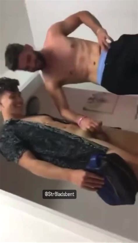 Straight Rugby Player Tom Garratt Playing With A Cock