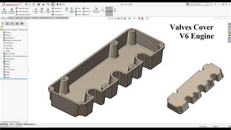 valves cover v6 engine solidworks tutorial 2021 learn from homee d