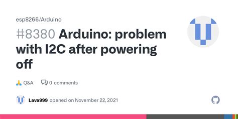 Arduino Problem With I2c After Powering Off · Esp8266 Arduino