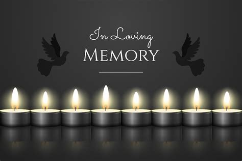 Premium Vector Realistic In Loving Memory Background