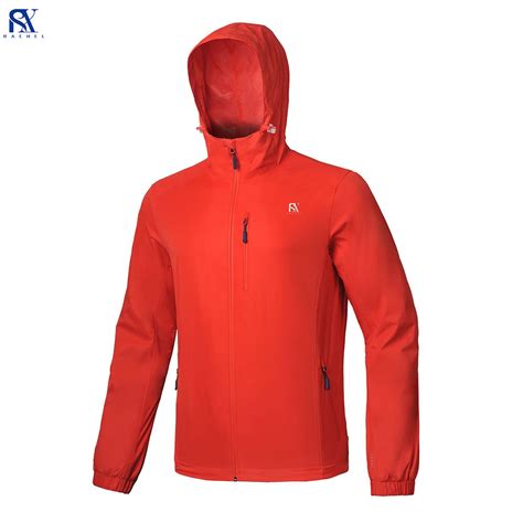 Men Waterproof Windproof Breathable Jacket With Hoody Windbreaker