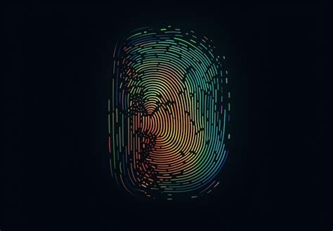 Premium AI Image Holographic Digital Fingerprint Cyber Security