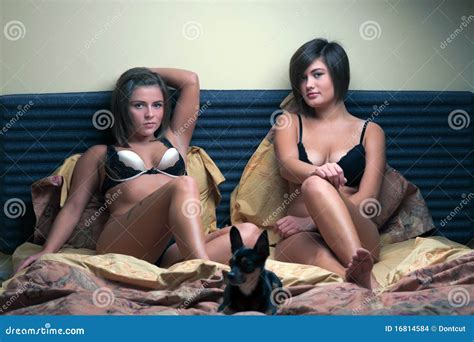 Two Women In Bed Stock Photo Image Of Couple Fine Pair