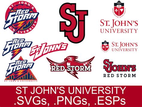 St Johns University Johnnies Red Storm Thunderbird Seal Vintage Logo