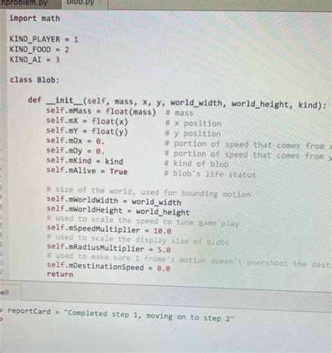 solved exercise blob getspeed method description for this