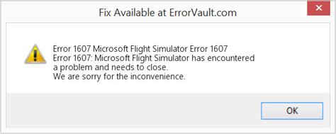 How To Fix Error 1607 Microsoft Flight Simulator Error 1607 Error 1607 Microsoft Flight