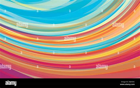 Abstract Artistic Background With Bluish Cyan And Reddish Orange Curved