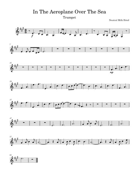 In The Aeroplane Over The Sea Neutral Milk Hotel Sheet Music For