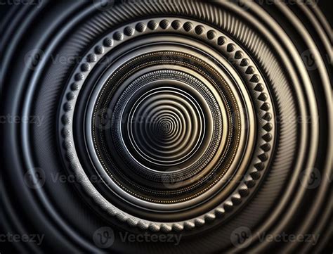 Concentric Golden Rings Shapes Abstract Geometric Background Created With Technology 22318235