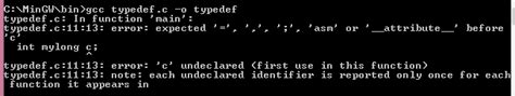 C Why Typedef Is Not Working Here Stack Overflow