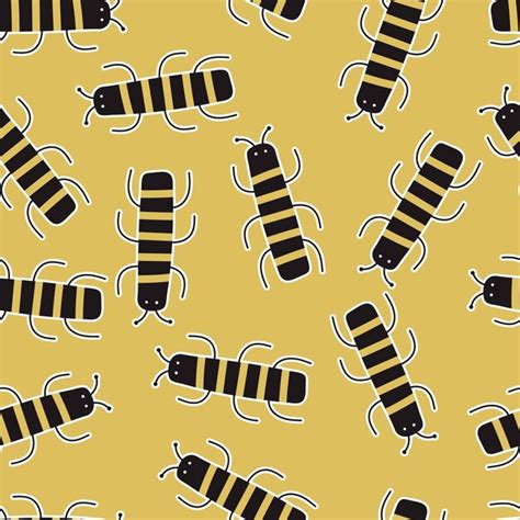 Premium Vector Seamless Pattern With Insects