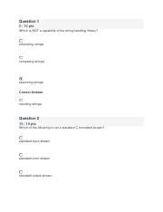 CIS 126 Unit 4 Quiz Docx Question1 0 10pts WhichisNOTacapabilityofthestringhandlinglibrary