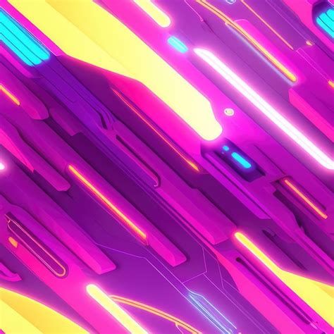 Premium Ai Image Colorful Futuristic Speed Seamless Pattern