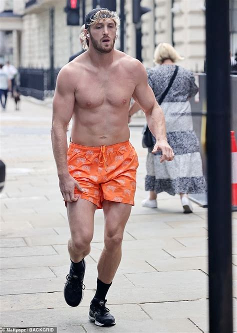Logan Paul Shows Off His Toned Physique As He Jogs Shirtless In London