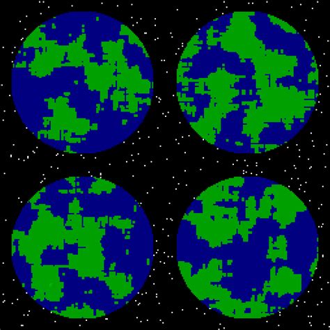Proceduraly Generated Pixel Planets Using Value Noise In C R