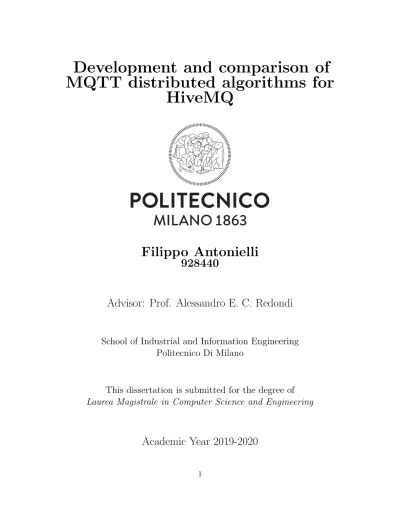 Test 3 1500 Publishes Development And Comparison Of Mqtt Distributed Algorithms For Hivemq
