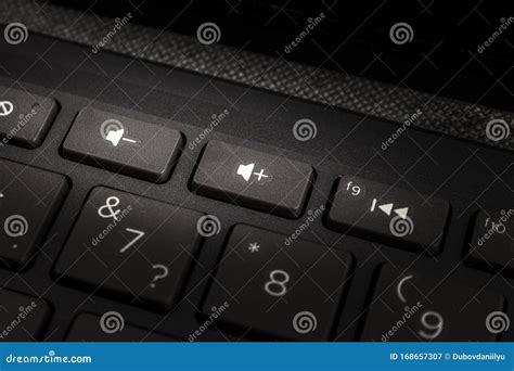 Sign Without Sound Silence On The Keyboard Keys Of A Laptop Or Personal Computer Stock Image