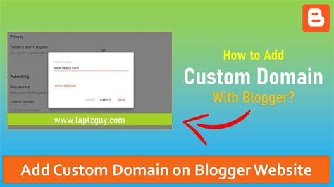 how can we add custom domain with blogger website youtube