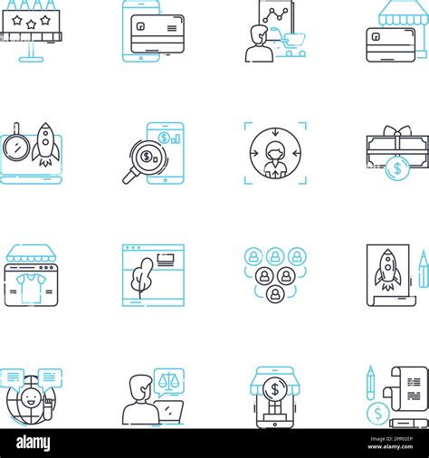 Digital Agency Linear Icons Set Innovation Strategy Creativity Design Development