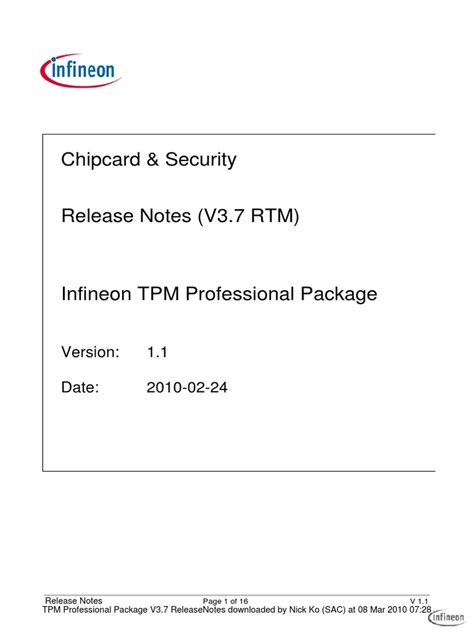 Ifx Releasenotes Rtm Pdf Microsoft Windows Windows Xp