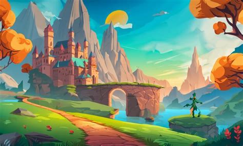 Dibujos Animados Estilo Anime Historia Pintura Ilustración Papel Tapiz Fondo Niños Pintura Linda