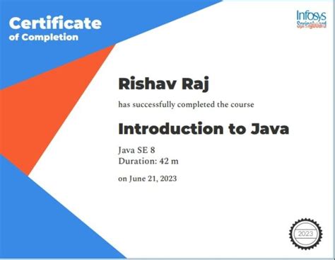 Rishav Raj On Linkedin Java Javaprogramming Infosysspringboard Infosys