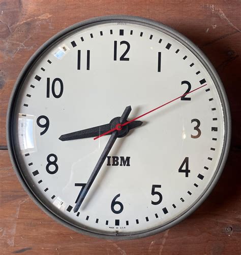 Non Functioning Vintage IBM Wall Clock Etsy