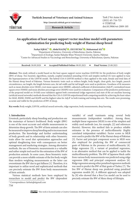 Pdf An Application Of Least Square Support Vector Machine Model With Parameters Optimization