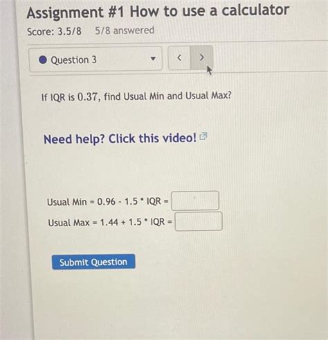 Solved Assignment 1 How To Use A Calculator Score 358