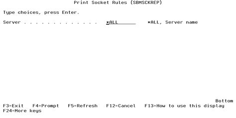 Print Socket Rules Panel