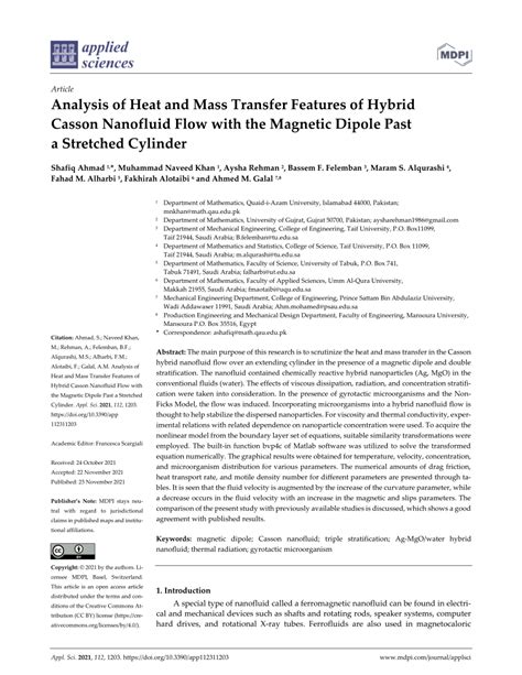 Pdf Analysis Of Heat And Mass Transfer Features Of Hybrid Casson Nanofluid Flow With The