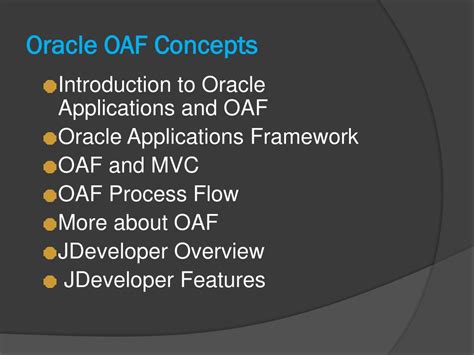Ppt Oracle Oaf Online Training Online Oracle Oaf Training Powerpoint Presentation Id7119546