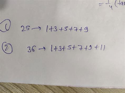 6 Express The Following As A Of Continuous Odd Numbers Starting From 1 I 25 Ii 36