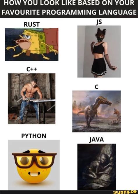 How You Look Like Based On Your Favourite Programming Language Python Ow Ifunny
