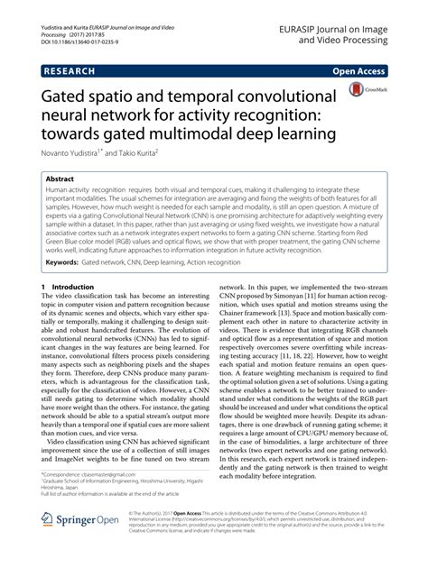 PDF Gated Spatio And Temporal Convolutional Neural Network For Activity Recognition Towards
