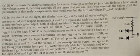 Solved A I Write Down The Analytic Expression For