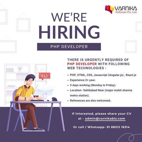 Varnika Software Pvt Ltd On Linkedin Hiring Wearehiringnow Phpdeveloper Joinus