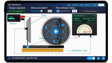 Parallel Plate Capacitor Simulator