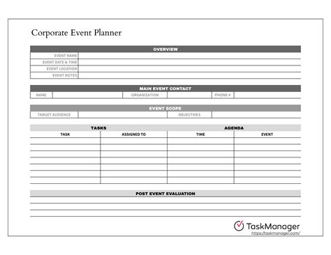Free Event Planner Templates 6 Pdf Word Excel