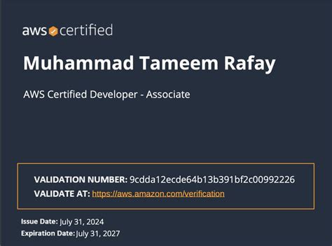 Muhammad Tameem Rafay On Linkedin Aws Certification 30 Comments