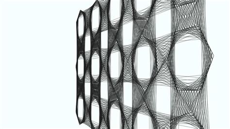 A Monochromatic Geometry Drawing With Symmetrical Patterns On A White