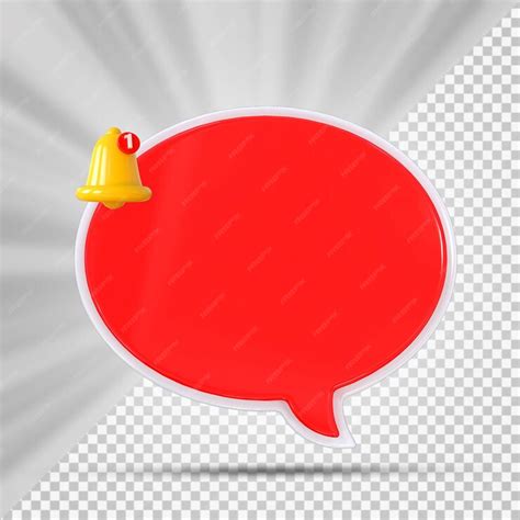 Premium Psd Speech Notification Balloon Text