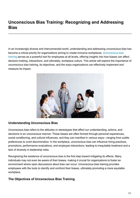 Ppt Unconscious Bias Training Recognizing And Addressing Bias