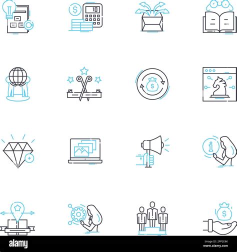 Amalgamation Linear Icons Set Integration Merger Fusion Consolidation Blending Combination