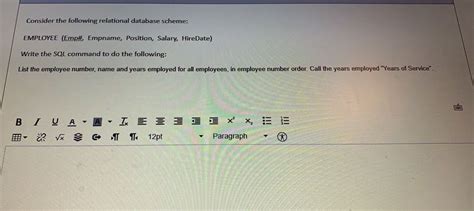 Solved Consider The Following Relational Database Scheme