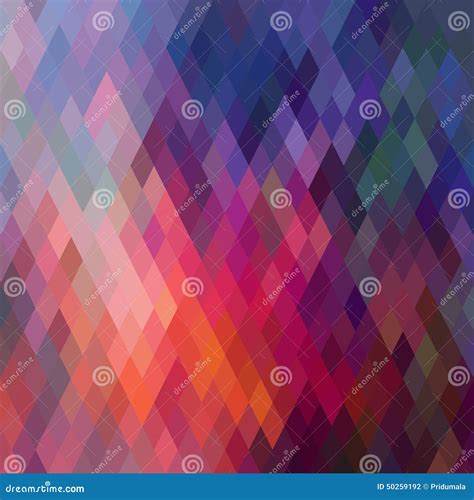 Pattern Of Geometric Shapes Rhombic Texture With Flow Of Spectrum Effect Geometric Background