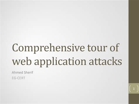 common web application attacks ppt