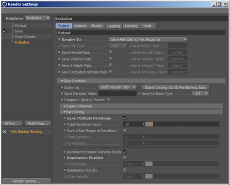 Krakatoa C4d Particle Saving And Partitioning — Krakatoa 212x